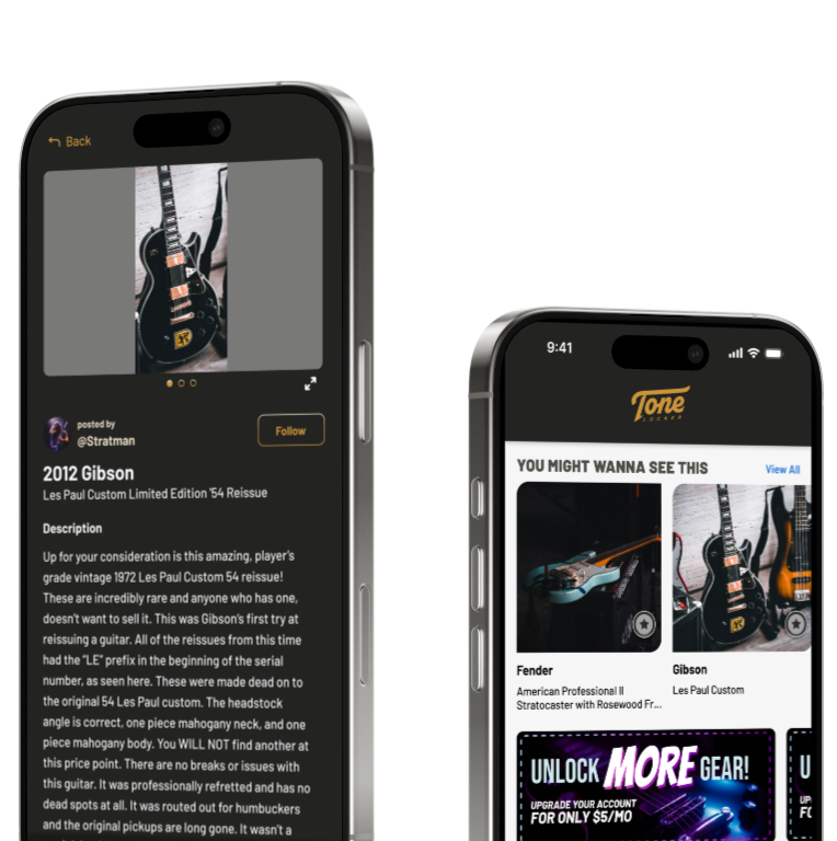 Tone Locker - Track Your Gear. Share Your Story